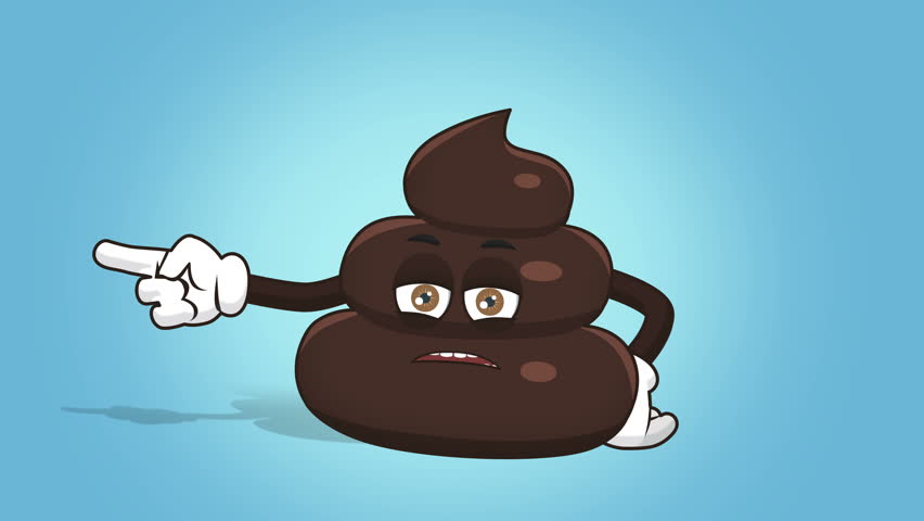 cartoon funny brown poop turd unhappy Stock Footage Video (100% Royalty ...