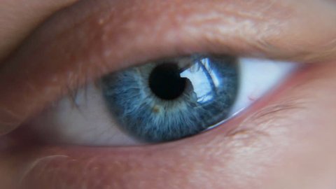 Blue Human Eye Very Closely Represented Stock Footage Video (100% ...