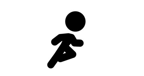 Stick Figure Runner Sprinter Sequence Icon Stock Illustration ...