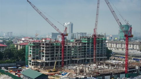 Time Lapse Building Construction Progress Stock Footage Video (100% ...