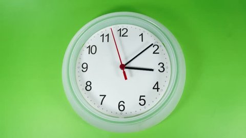 Clock Round Dial On Green Screen Stock Footage Video (100% Royalty-free ...
