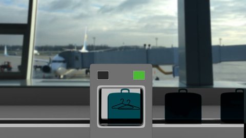 Security check point with metal detector Stock Video Footage - 4K and ...