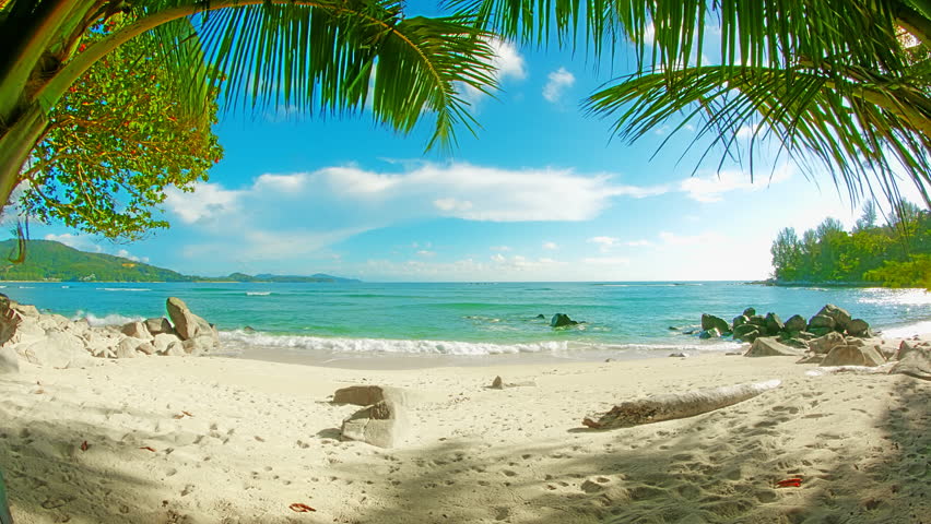 Tropical Beach Without People. Thailand. Stock Footage Video (100% ...