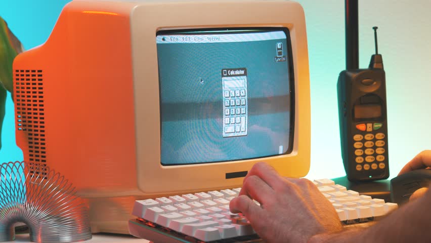 hacker 80s 90s hacking computer retro Stock Footage Video (100% Royalty ...