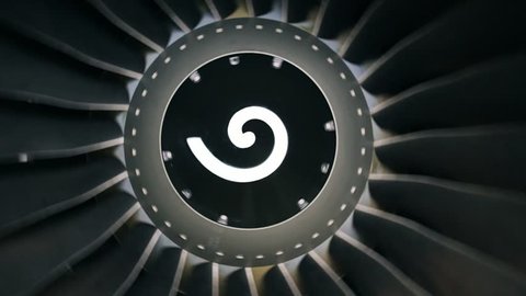 Closeup Boeing 737 Engine Turbine Stock Footage Video (100% Royalty ...