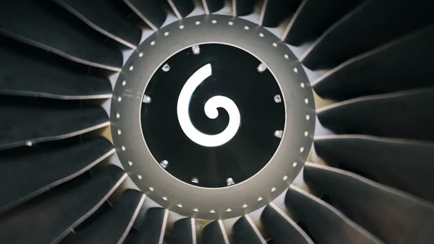 jet engine rotor blades rotating - Stock Footage Video (100% Royalty ...