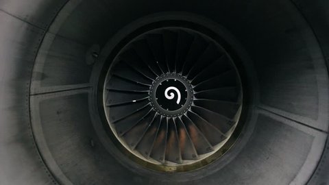 Animation Rotating Jet Engine Turbine Animation Stock Footage Video ...