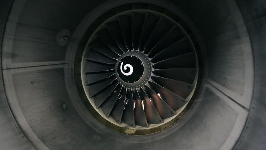 close-up boeing 737 engine turbine Stock Footage Video (100% Royalty ...