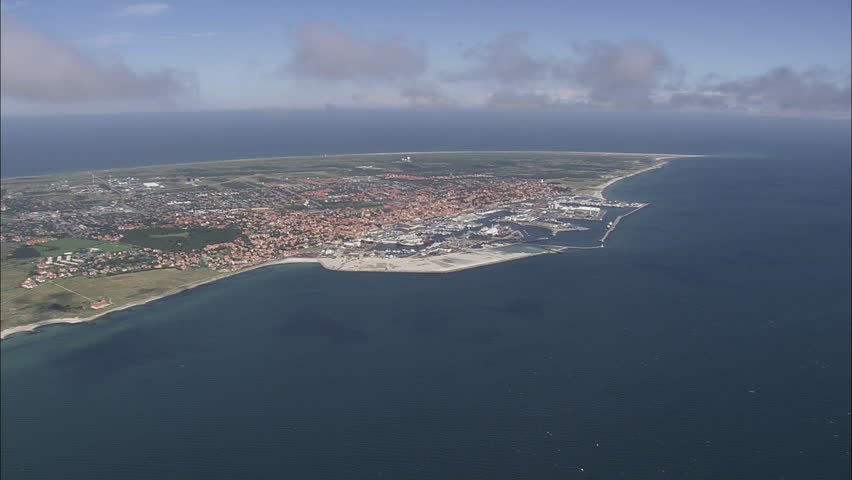 aerial denmark-skagen town 2007 skagen skaw Stock Footage Video (100% ...