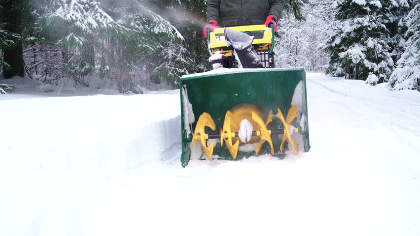 The Snow Plower with the Stock Footage Video (100% Royalty-free ...