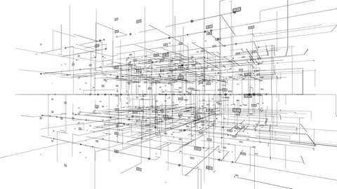 computer generated abstract structure alpha channel Stock Footage Video ...