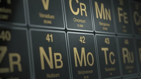 Close View Periodic Table Elements Scrolling Stock Footage Video (100% ...