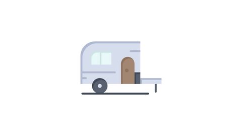 Trailer Fifth Wheel Icon Clipart Image Stock Vector (Royalty Free ...