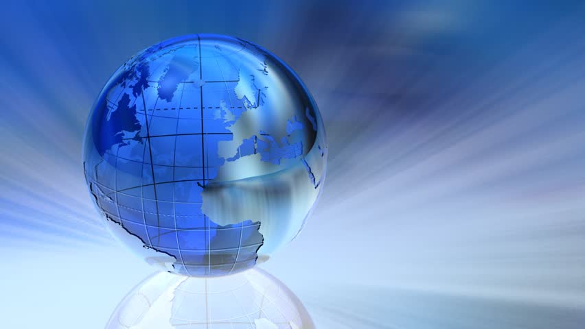 Rotating Transparent Glass Earth Globe Loop Stock Footage Video (100% ...