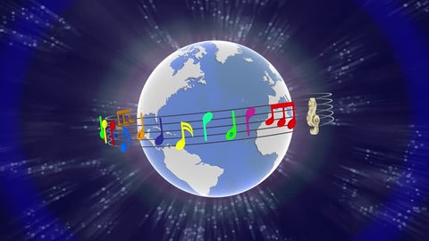 Music notes around world Stock Video Footage - 4K and HD Video Clips ...