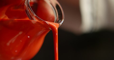 Bottle Maple Syrup Pouring Slow Motion Stock Footage Video (100% ...