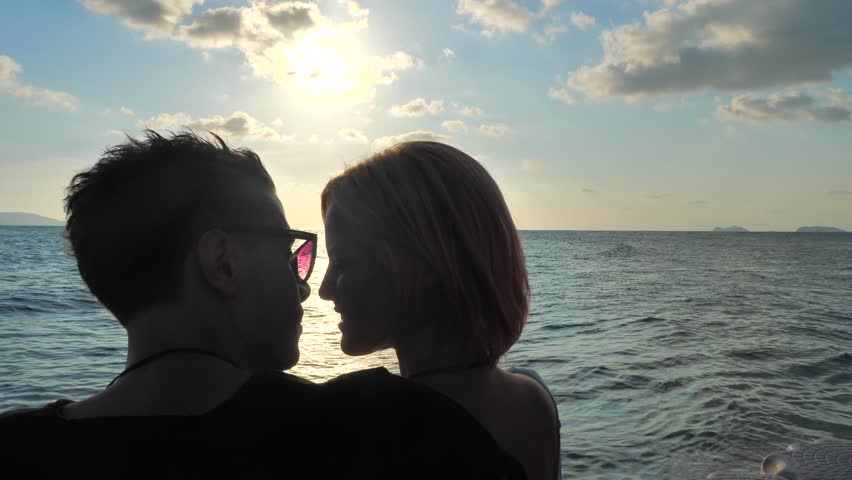 Couple Spend Time at Floating Stock Footage Video (100% Royalty-free ...