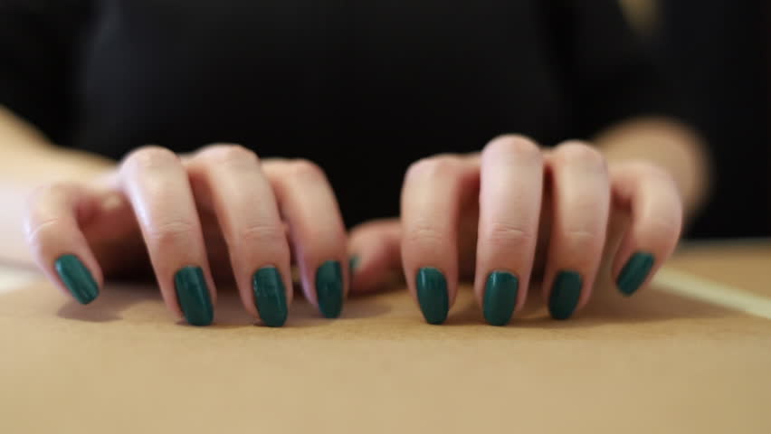 female long nails tapping on hard Stock Footage Video (100% Royalty ...