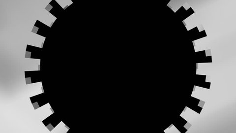 Background Animation Circular Unfolding Metal Elements Stock Footage ...