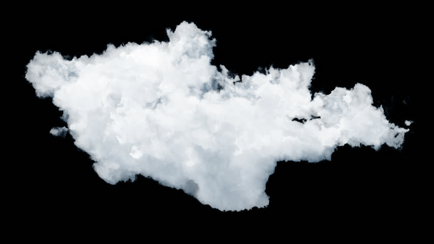 Isolated Cloud On Transparent Background, Stock Footage Video (100% ...
