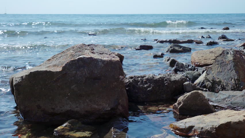 rough ocean waves point arena lighthouse Stock Footage Video (100% ...