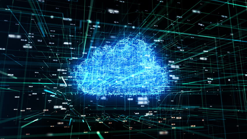 Global Network Technology, Cloud Computing Stock Footage Video (100% ...