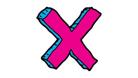 One Letter Pink Alphabet Set Isolated Stock Illustration 351632168 ...