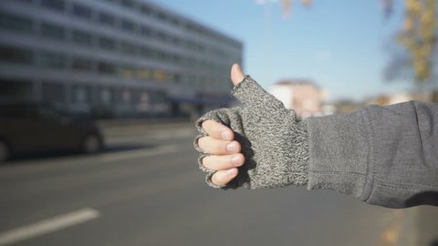 Male Hand Showing Thumbs Sign Catching Stock Footage Video (100% ...