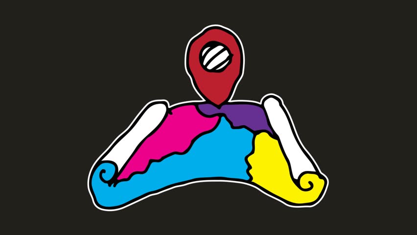 kids drawing black screen theme map Stock Footage Video (100% Royalty ...