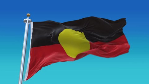 4k Australia Aborigines Aboriginal Flag Seamless Stock Footage Video ...
