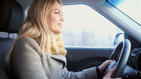 driver sing dance music moving car Stock Footage Video (100% Royalty ...