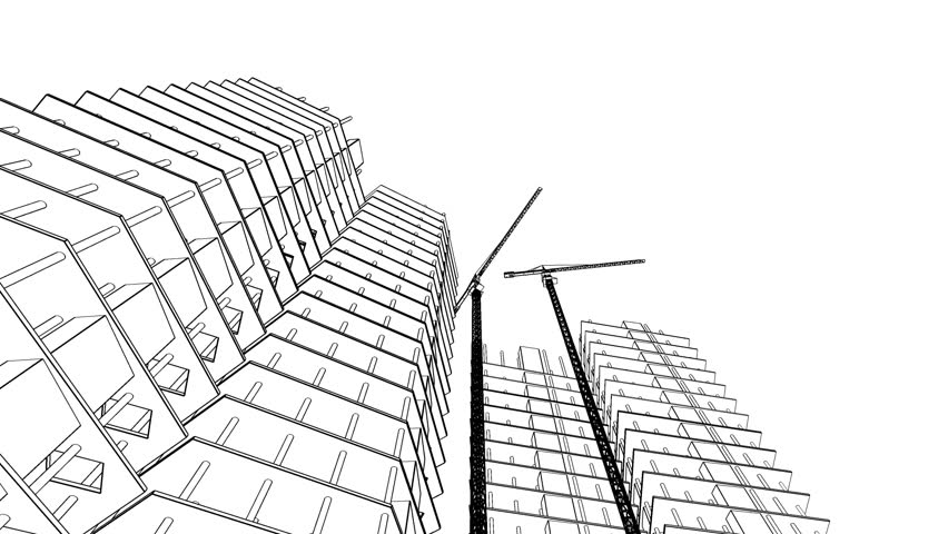 building construction site architecture background Stock Footage Video ...