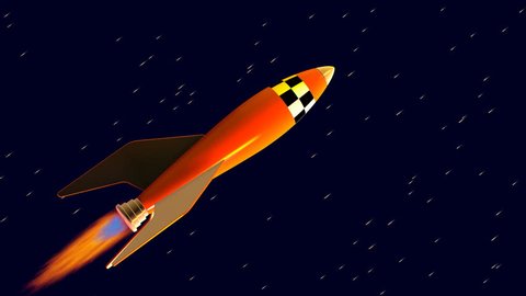 rocket ship flying through space animation Stock Footage Video (100% ...