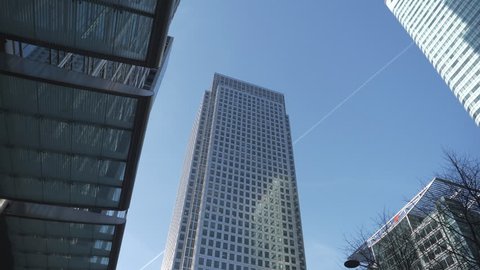 Rotating Camera Shot High Raise Buildings Stock Footage Video (100% ...