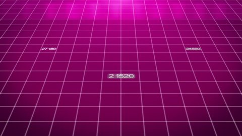 retro-futuristic 80s synthwave grid background perfectly Stock Footage ...