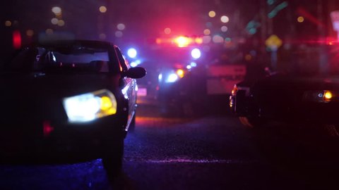police patrol car scene emergency optical Stock Footage Video (100% ...