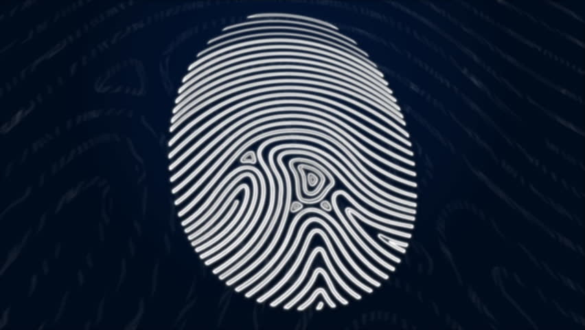 Animation of a Fingerprint Reveal. Stock Footage Video (100% Royalty ...