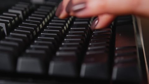 Person Burning Their Keyboard Quick Typing Stock Footage Video (100% ...