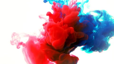 Mix Red Blue Color Paint Ink Stock Footage Video (100% Royalty-free ...