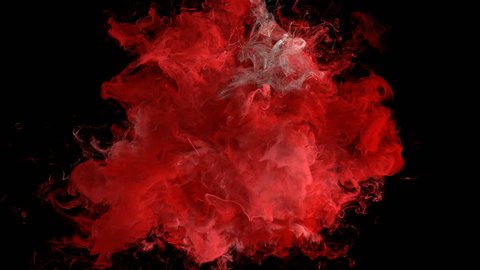 cg animation red powder explosion on Stock Footage Video (100% Royalty ...