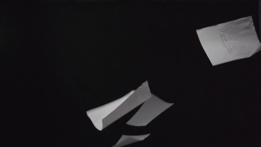 Paper Sheet Falling Down On Stock Footage Video (100% Royalty-free ...