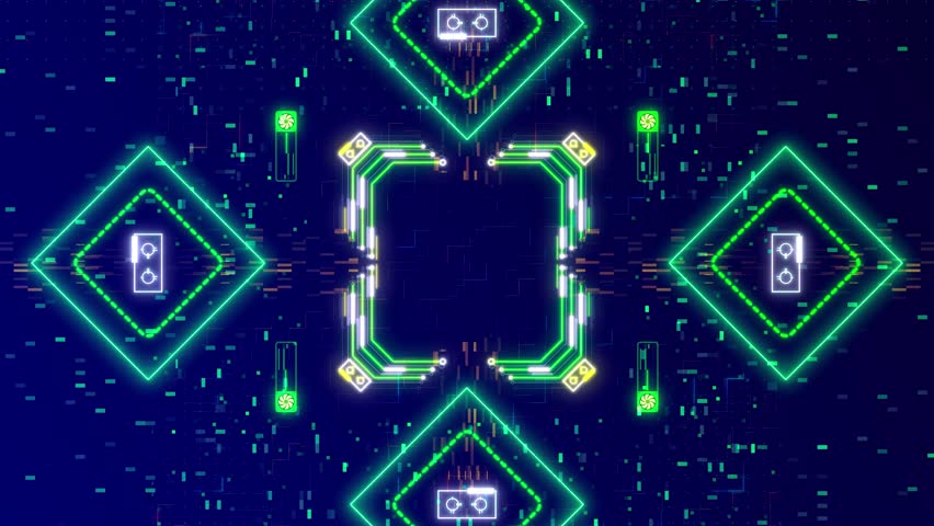 digital glow background futuristic interface animated Stock Footage ...