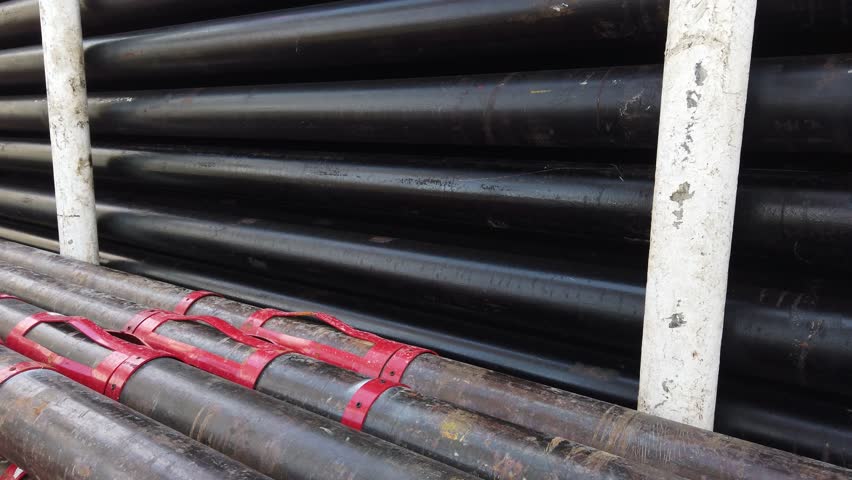 Oil Well Casing Bundles with Stock Footage Video (100% Royalty-free ...