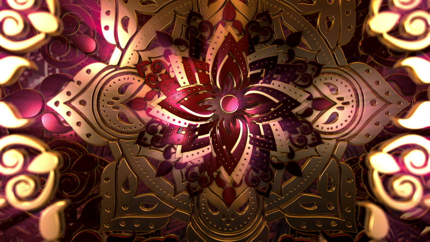 rotating mandala art loop amazing stock Stock Footage Video (100% ...