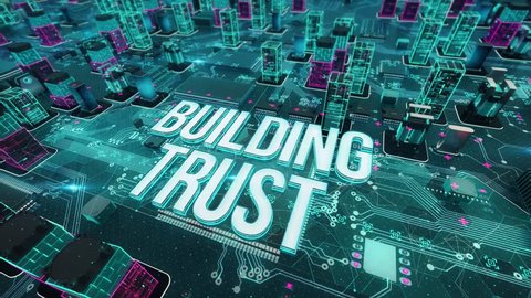 Building Trust Digital Technology Concept Stock Footage Video (100% ...