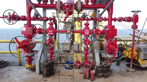 Standpipe Manifold On Offshore Drilling Rig Stock Footage Video (100% ...