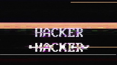 Hacker Glitch Text Animation Rendering Background Stock Footage Video ...