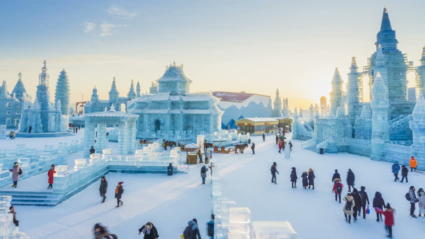 harbin china - january 18 2019 Stock Footage Video (100% Royalty-free ...