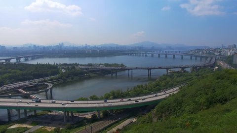 Panoramic View Han River Panoramic View Stock Footage Video (100% ...