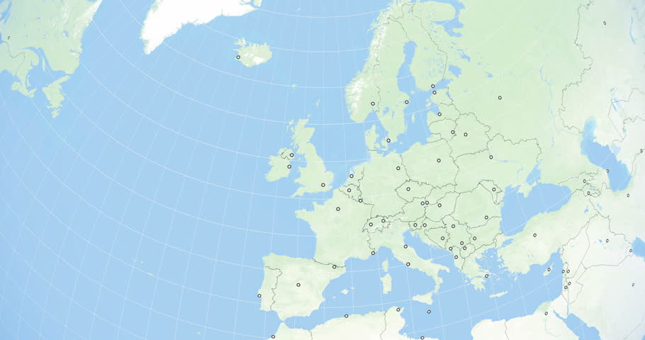 zoom scandinavia state borders capitals world Stock Footage Video (100% ...